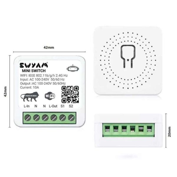 SWYAM® Mini 2-Way WiFi Smart Switch