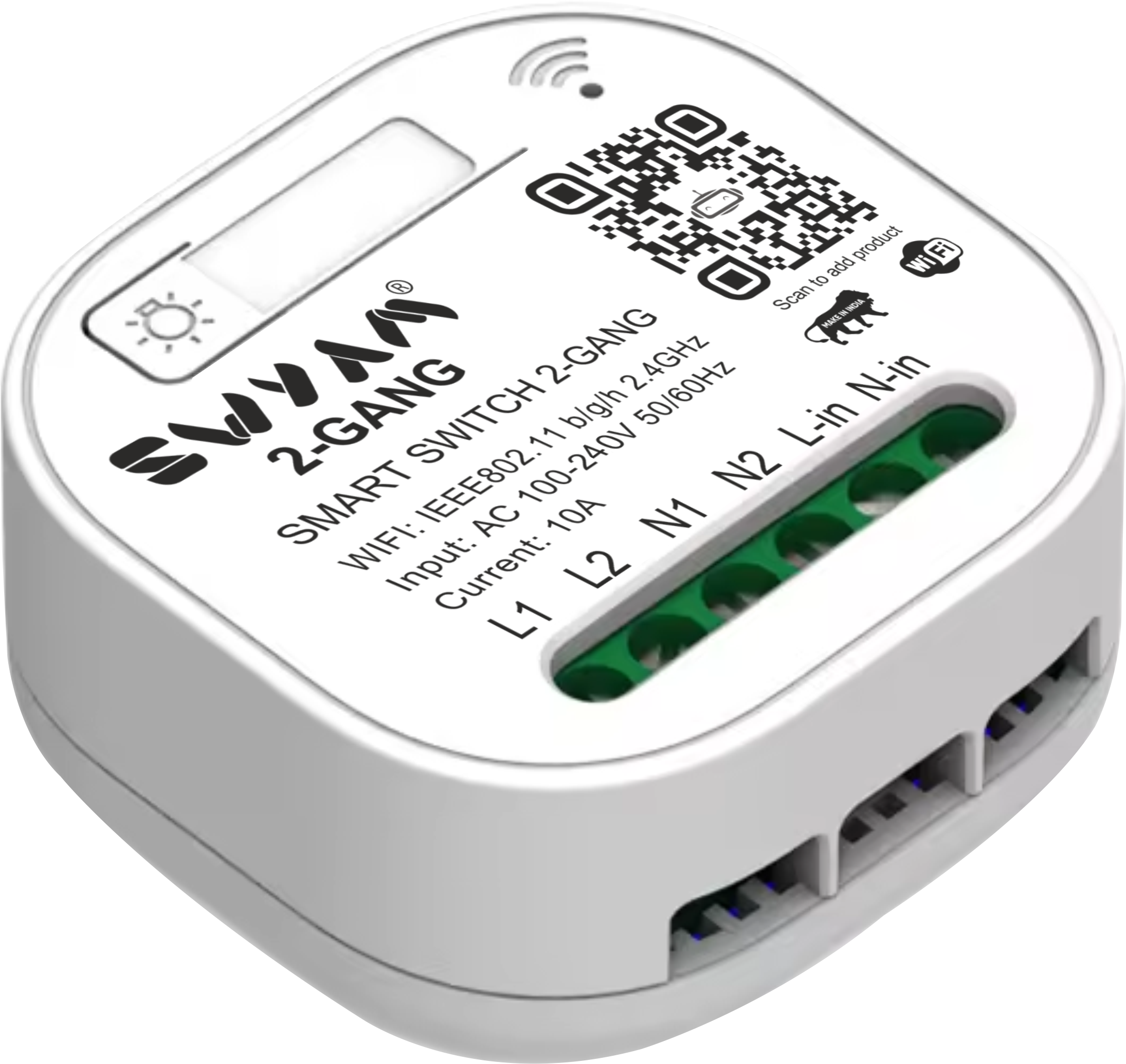 SWYAM® 2-Gang WiFi Smart Switch